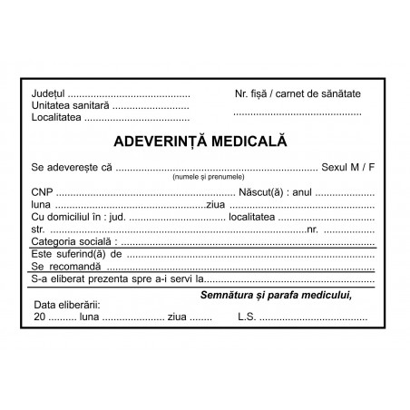 Adeverinta medicala